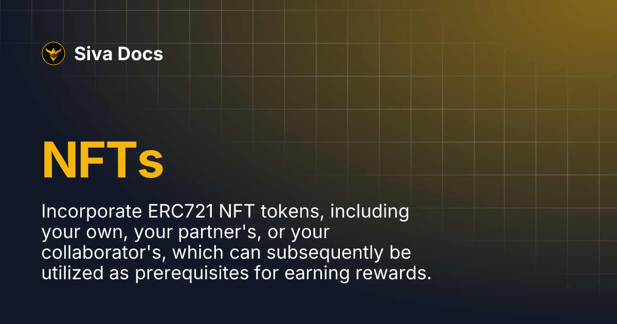 NFTs | Siva Docs
