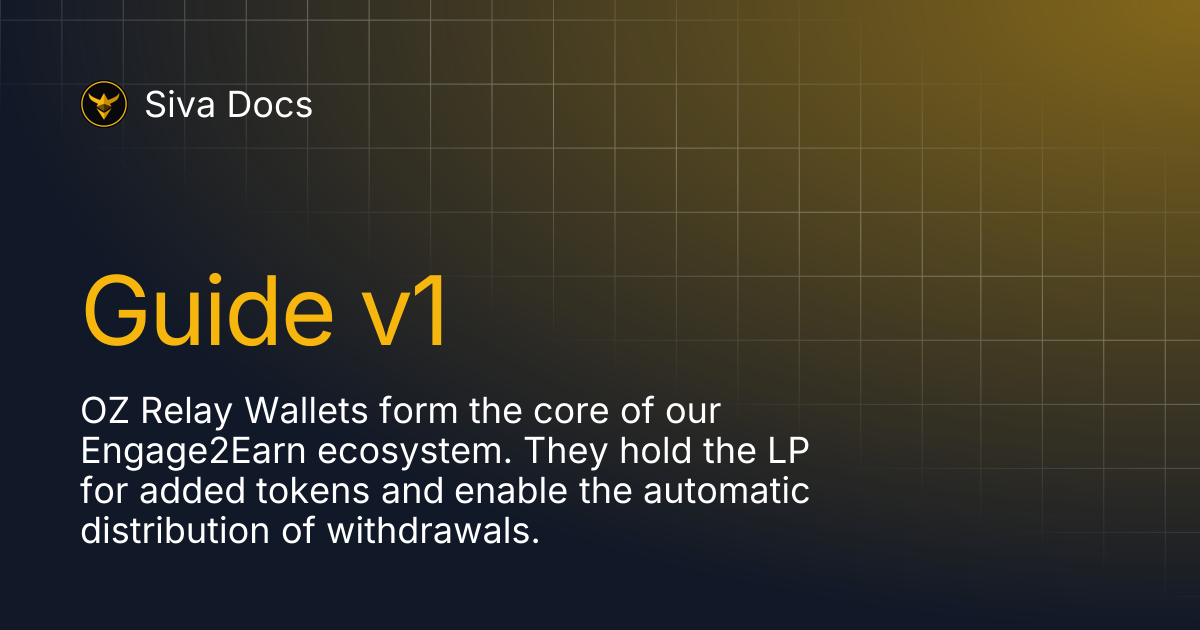 Guide v1 | Siva Docs